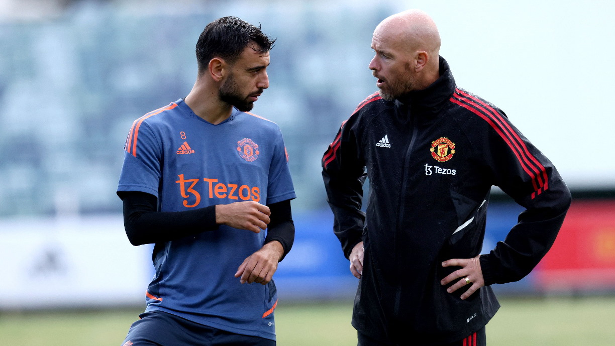 OFICIAL! TEN HAG E DIREÇÃO DO UNITED ‘DÃO PRESENTE’ A BRUNO FERNANDES E ...